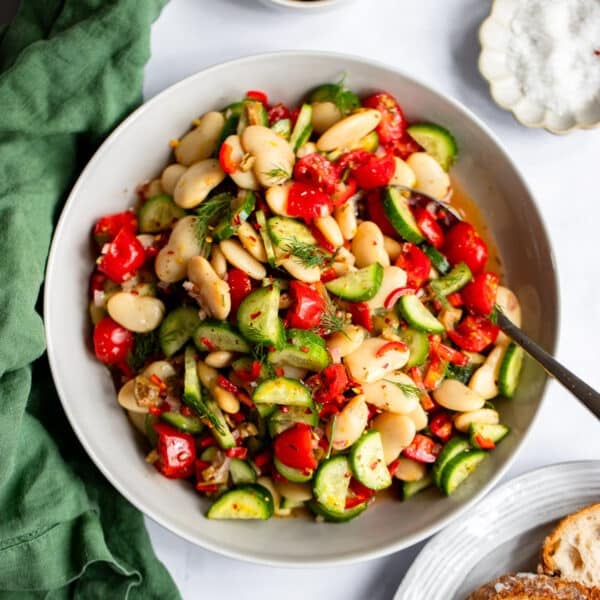 Easy No Lettuce Salad with Butter Beans (Nutritious & Delicious)